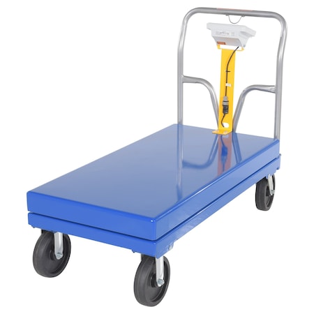 Vestil Steel Platform Truck With Scale 3600 lb Glass-Filled Nylon 24 x 48 SPT-2448-SCL | Zoro